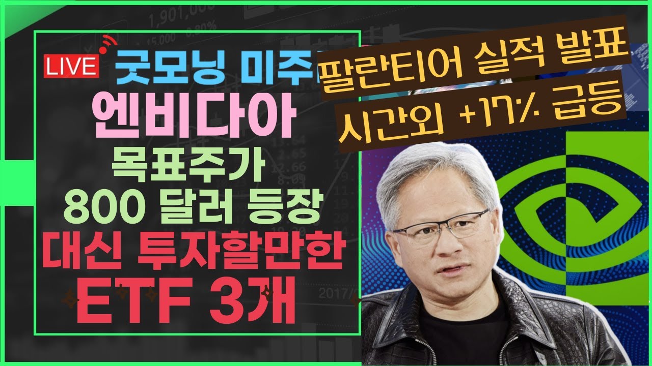 [굿모닝 미주미] 2월에 유독 강했던 엔비디아. 목표주가 800 달러. 팔란티어 실적발표, 시간외 +17% 급등 #미주미 ...