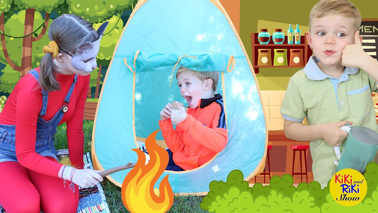 Kiki and Riki having fun making breakfast and going on a hike I ...