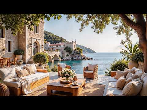 Mediterranean Coastal Jazz 🌊 Relaxing Seaside Terrace & Ocean Ambience