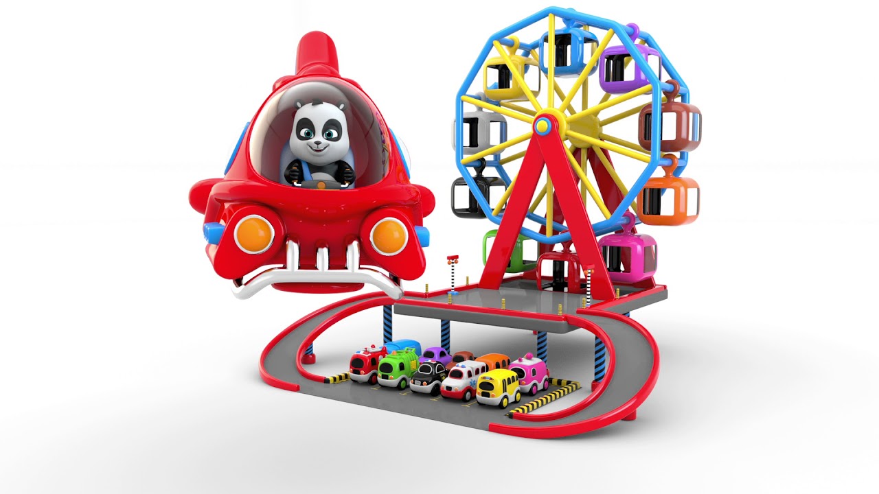 Pinky and Panda Fun Play with Giant Wheel Car Parking - Educational ...