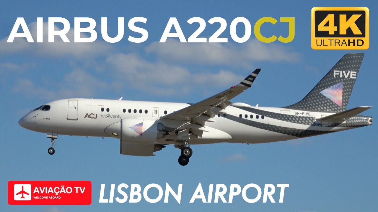 ACJ TwoTwenty 9H-FIVE - The Worlds First Private Airbus A220 ACJ - YouTube