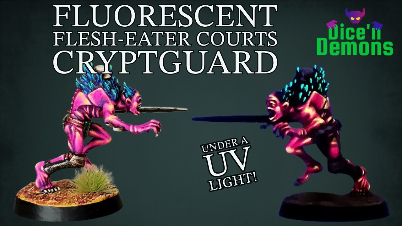 Painting a Neon Cryptguard from Flesh-Eater Courts for Games Workshops' Warhammer: Age of Sigmar ...