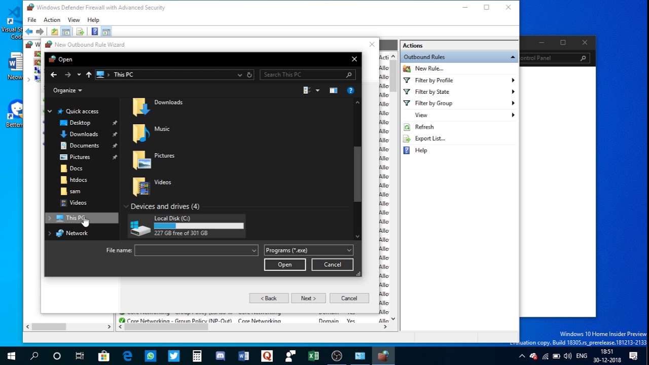 How To Block A Program From Accessing The Internet On Windows 10 Youtube