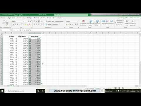 Como Fazer uma Planilha de Juros Compostos no Excel - Com Aporte e Sem Aporte - YouTube