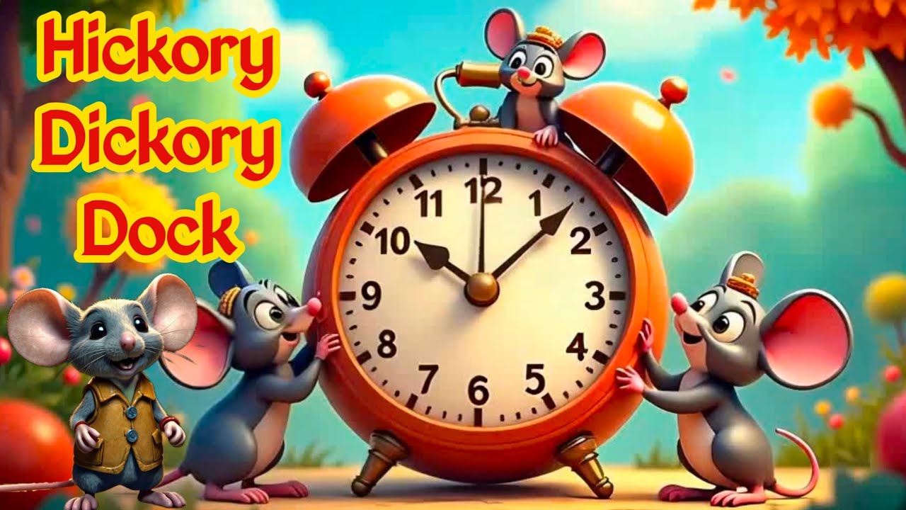 Hickory Dickory Dock | Preschool Songs for kids | The Mouse Ran Up The ...