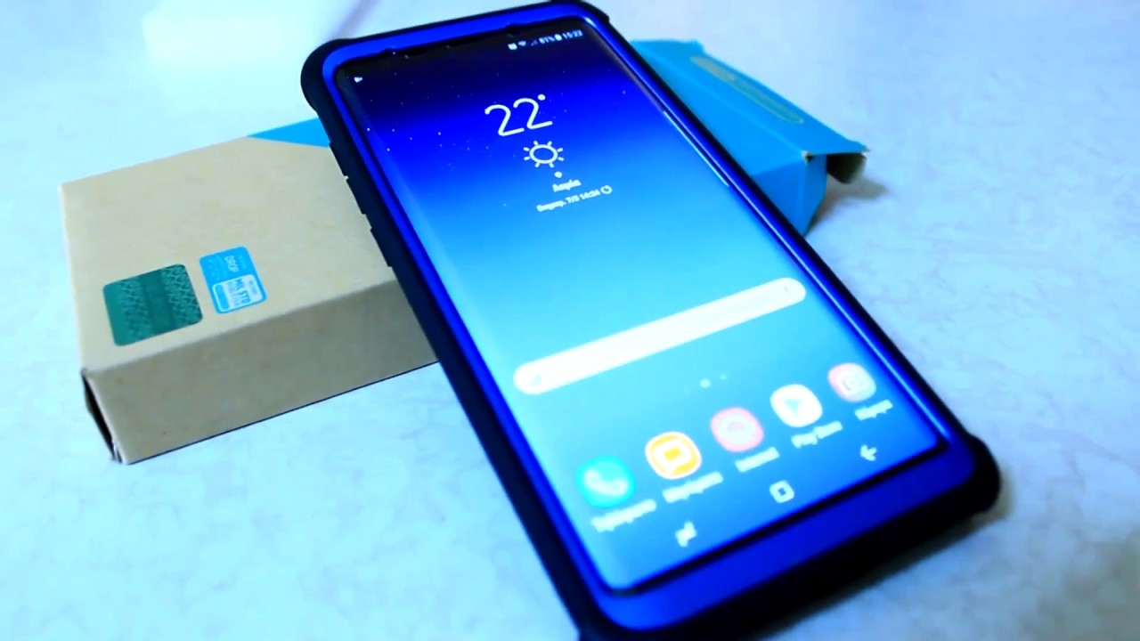 Unboxing sasmung galaxy note 8 blue/black case by i-Blason - YouTube
