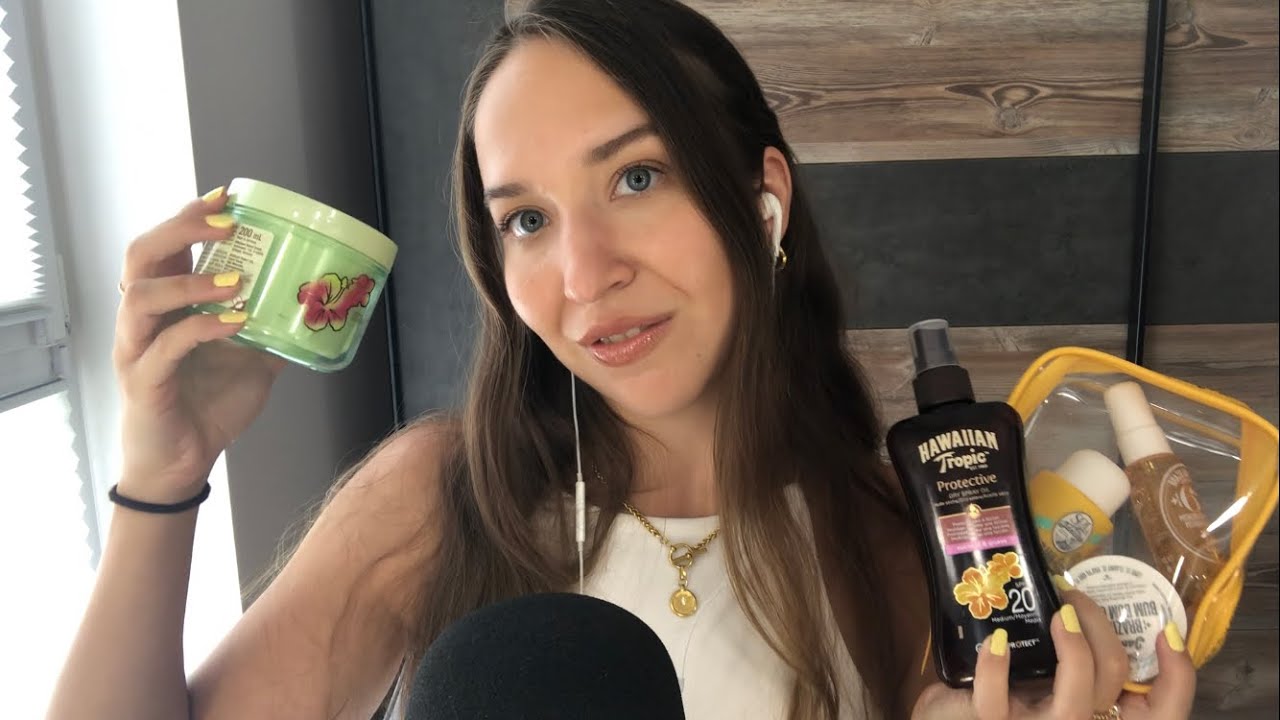 ASMR Summer Faves ☀️🌴🌺 (Tapping, Scratching, Whisper Ramble) - YouTube