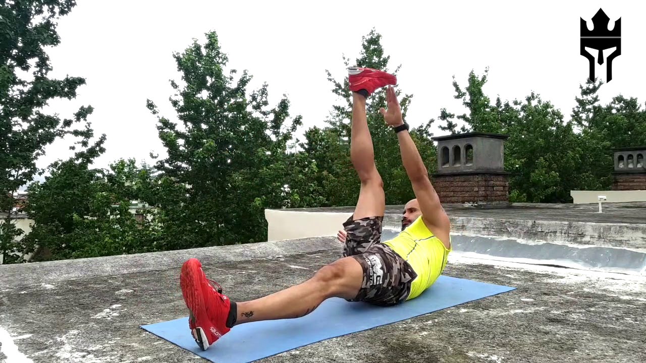 Abs toe touch / Abs tocando puntas de los pies - YouTube