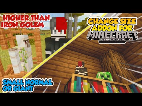 CARA MERUBAH UKURAN PEMAIN | MINECRAFT PE CHANGE SIZE ADDON - YouTube