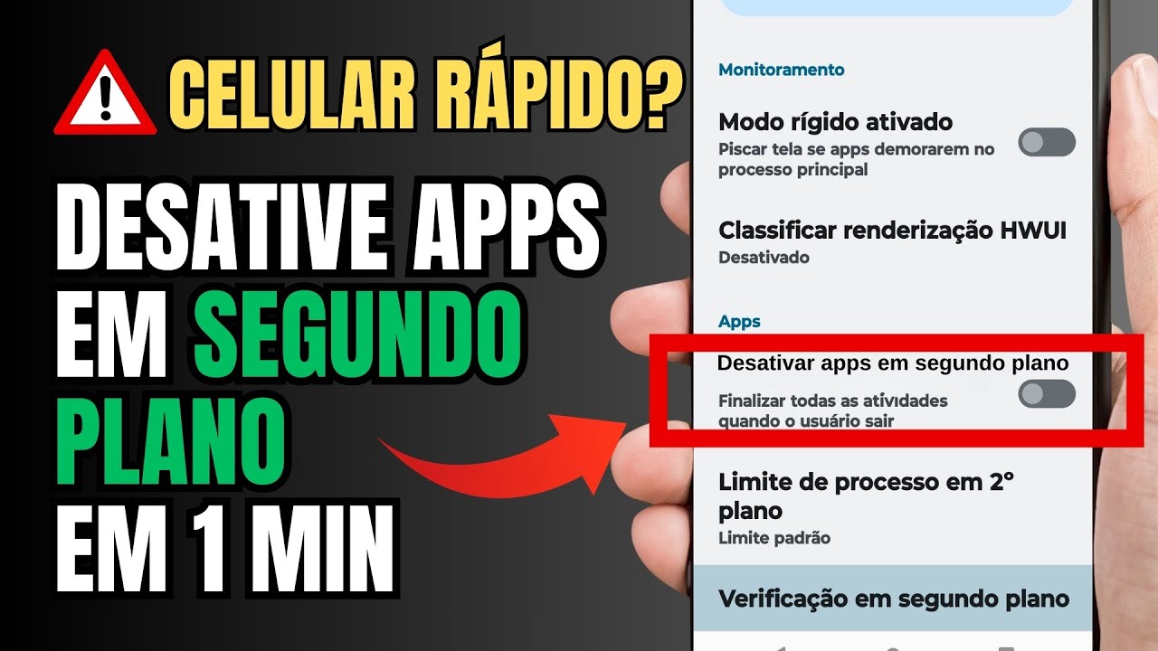 COMO DESATIVAR APLICATIVOS EM SEGUNDO PLANO - YouTube