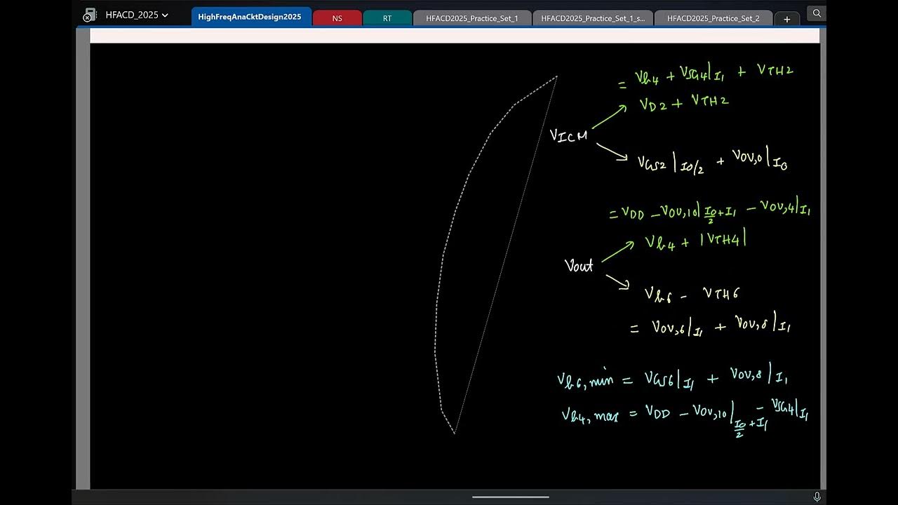 Lecture 9(2): Merits of folded-cascode: Input common-mode range, output range, unity feedback ...