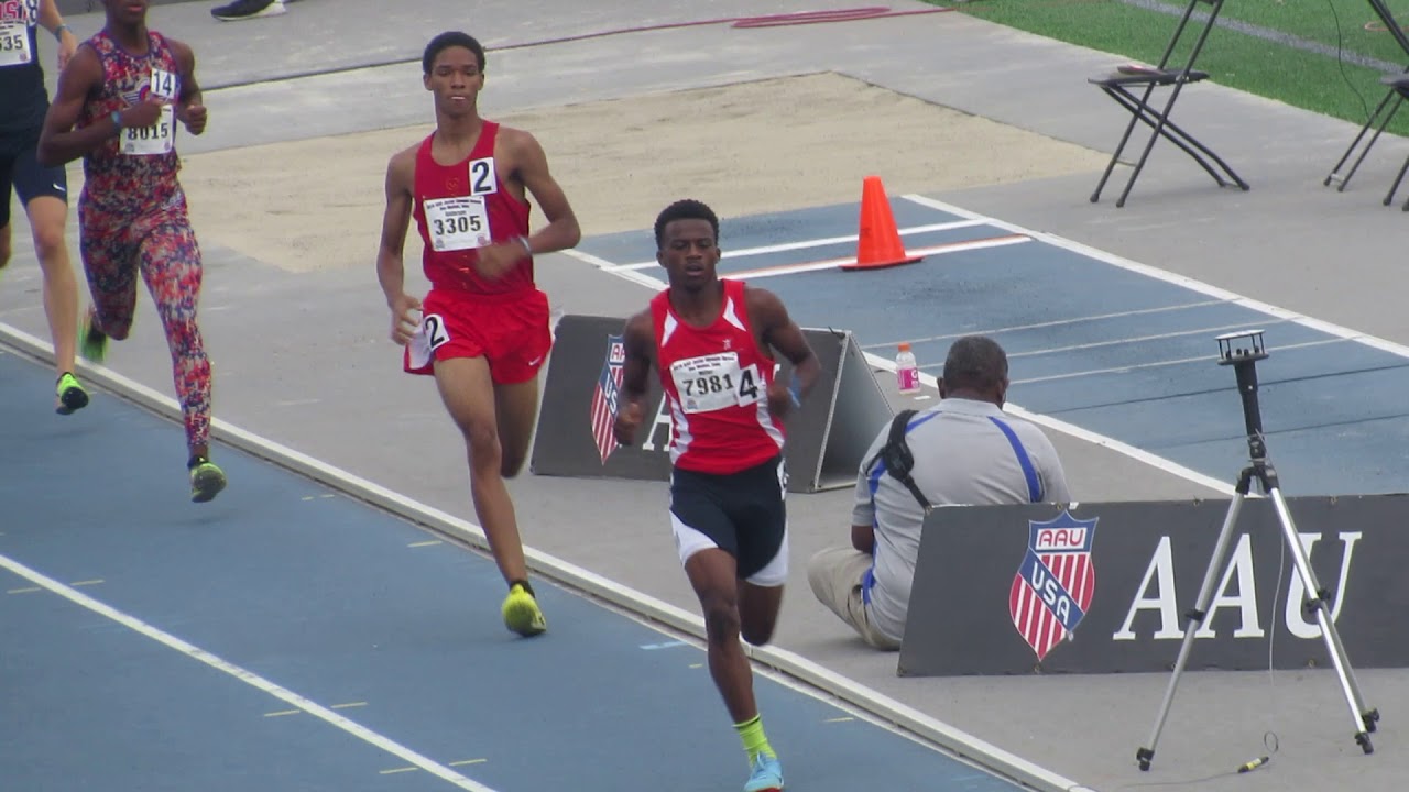 Brandon Miller 800m prelims Junior Olympics 2018 - YouTube