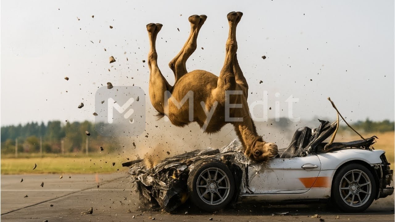40 Shocking Moments Animals Collided With Vehicles - YouTube