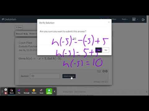 DeltaMath: Evaluate Functions (Level1) - YouTube