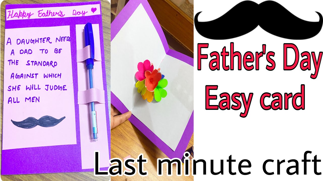 Father’s Day card in 5 min • easy card making • Father’s Day gift - YouTube
