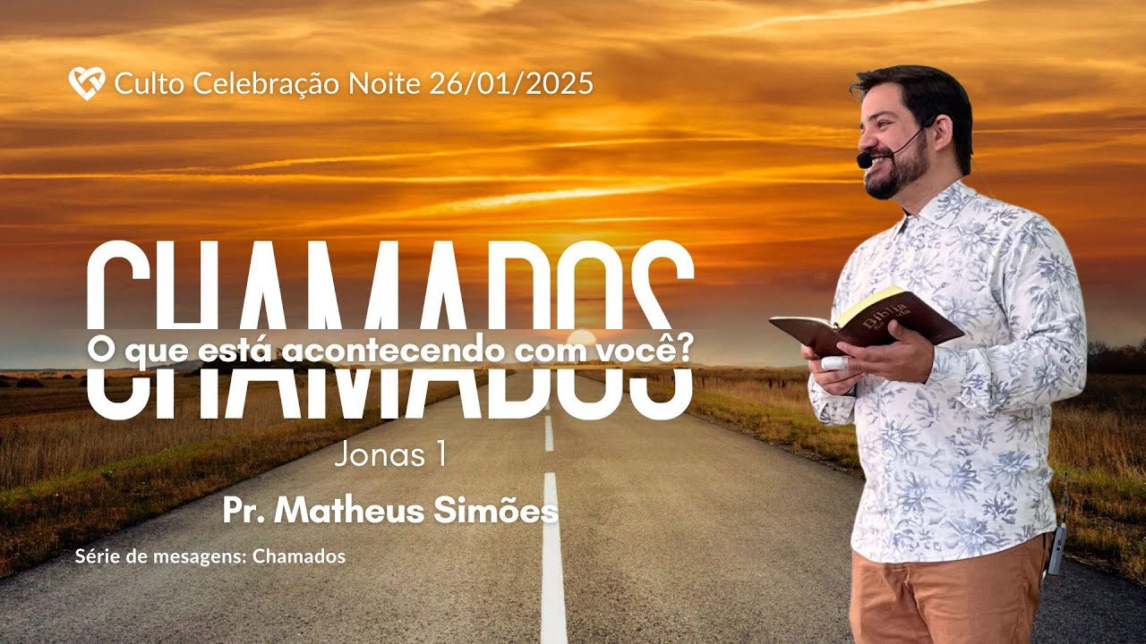 O que esta acontecendo com voce? Jonas 1 | Pr. Matheus Simões | Culto ...