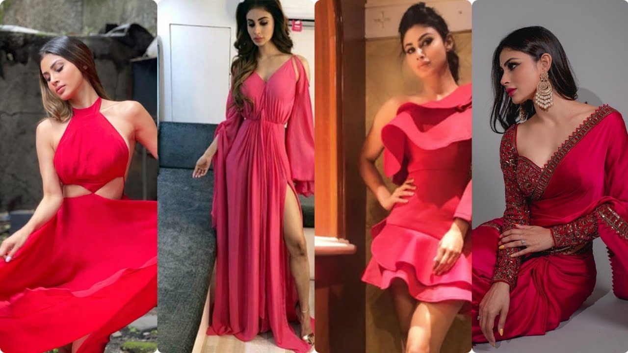 Moni Roy Red Colour Outfits Collection// Moni Roy Red Dress 🥻 @j.p ...
