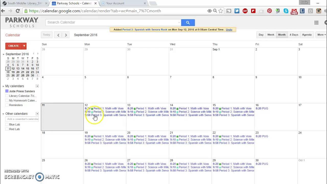 Setting Up Google Calendar as a Homework Planner - YouTube