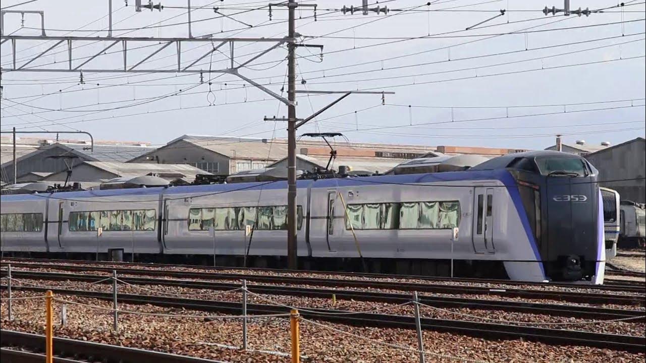 E353系モトS107編成入場 長野総合車両センター - YouTube