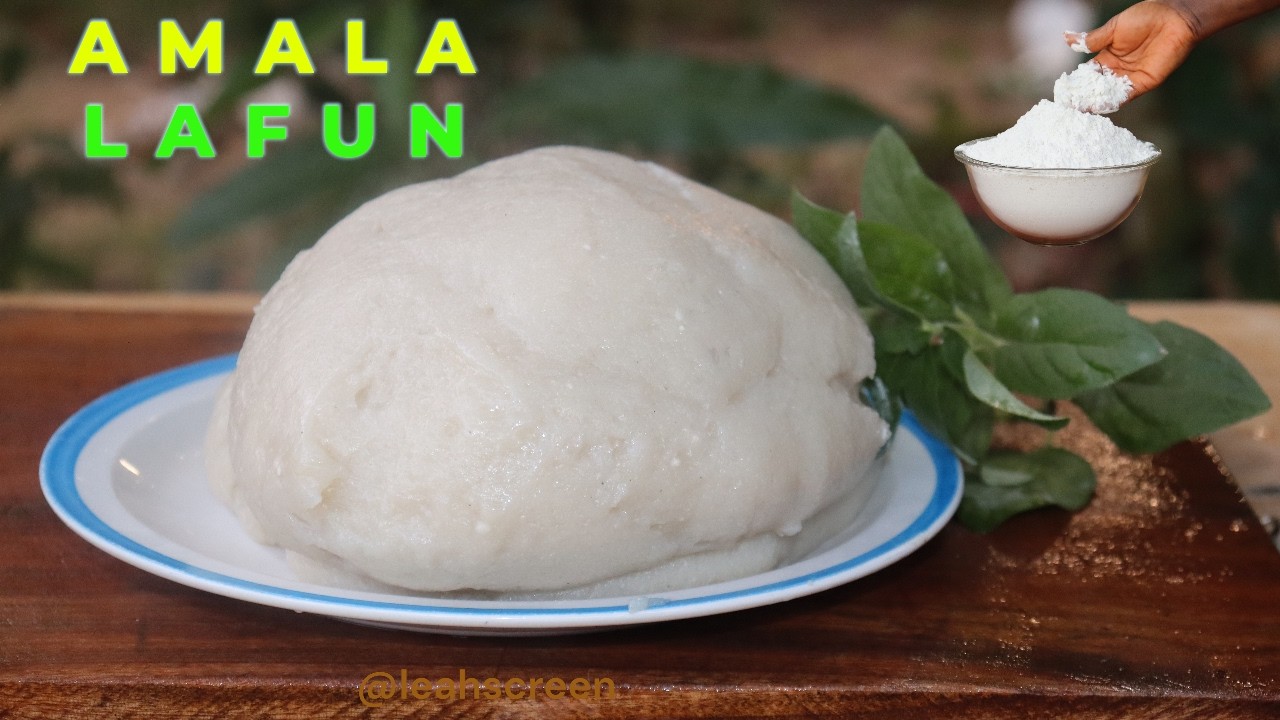 HOW TO MAKE AMALA LAFUN!! || AMALA - WHITE || NIGERIA STREET FOOD ...