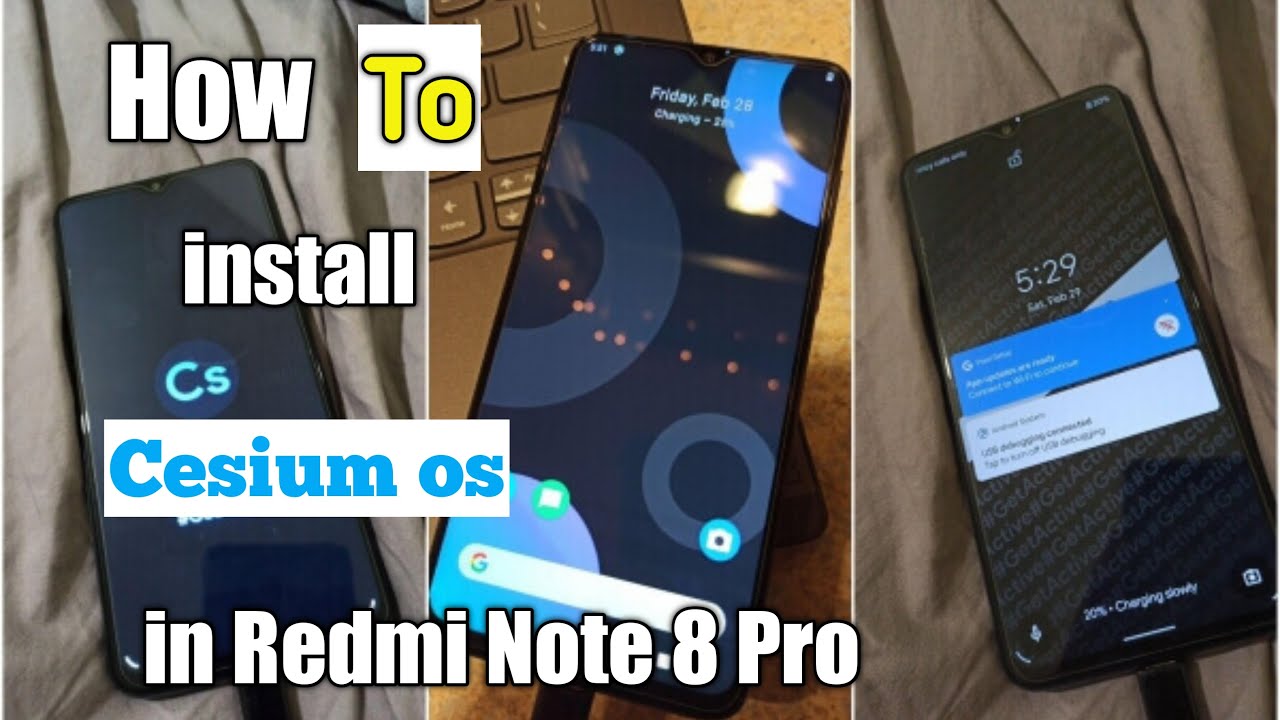 How to install Cesium os custom rom redmi note 8 pro - YouTube