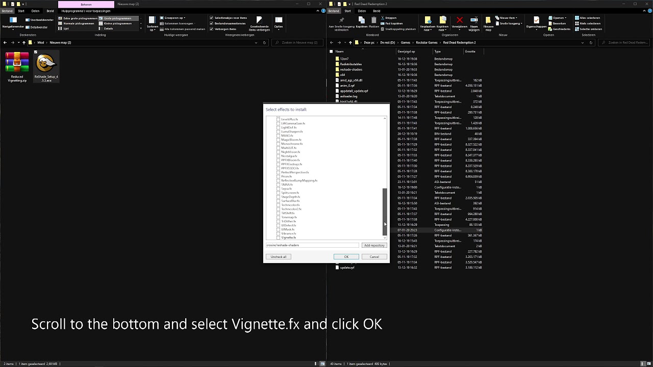 Reduced vignetting in Red Dead Redemption 2 (Reshade 4.5.3 install ...