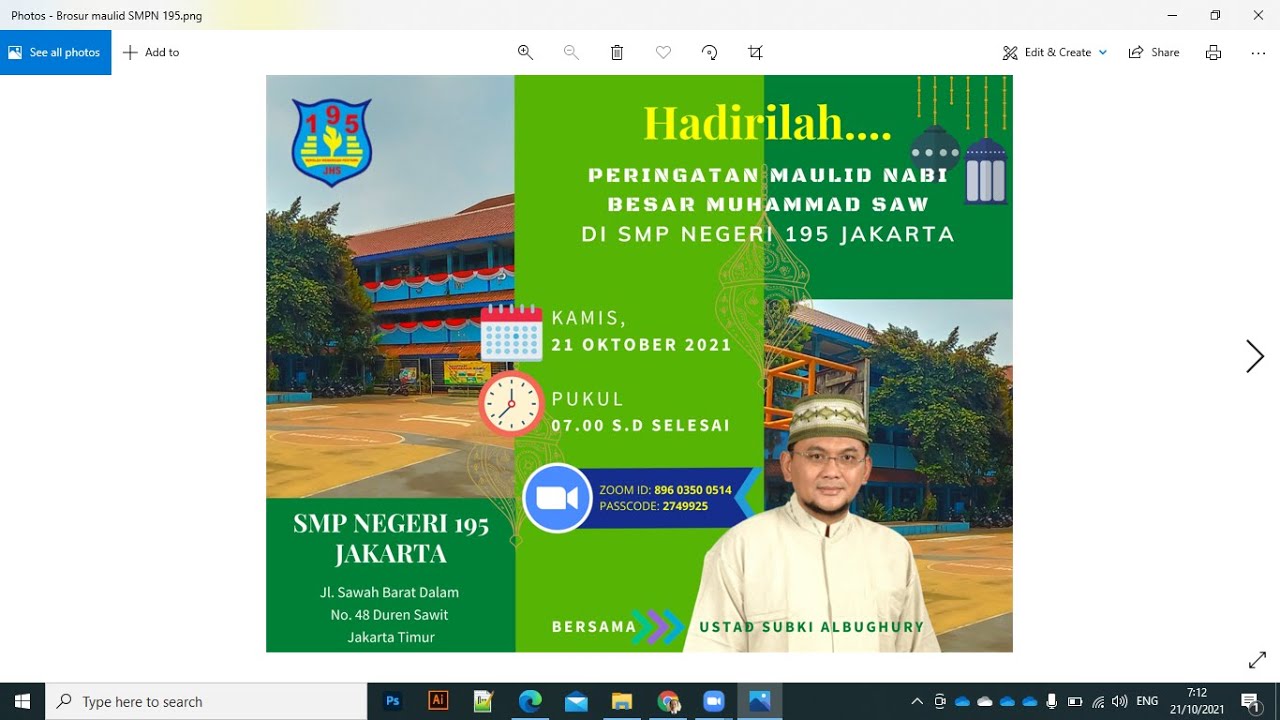 PERINGATAN MAULID NABI MUHAMMAD SAW SMPN 195 JAKARTA - YouTube