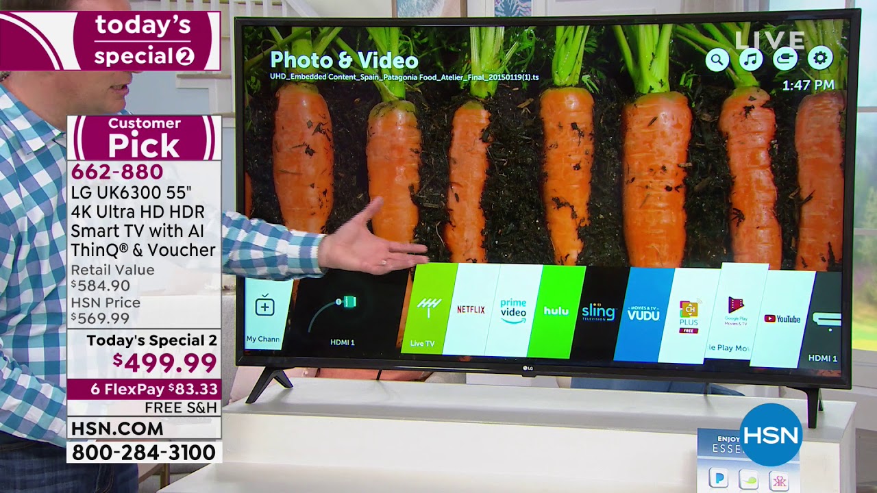 LG UK6300 55" 4K Ultra HD HDR Smart TV with AI ThinQ V... - YouTube