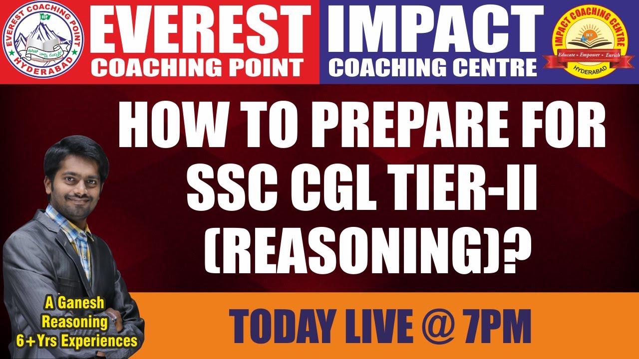 SSC CGL TIER-II REASONING PREPARATION STRATEGY | BY GANESH SIR - YouTube