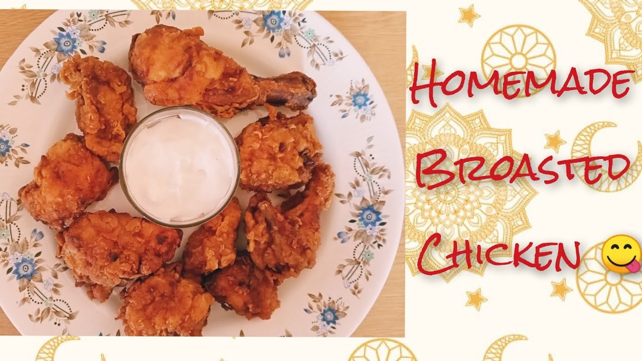 Trending Broasted chicken recipe🍗at home with limited ingredients ...