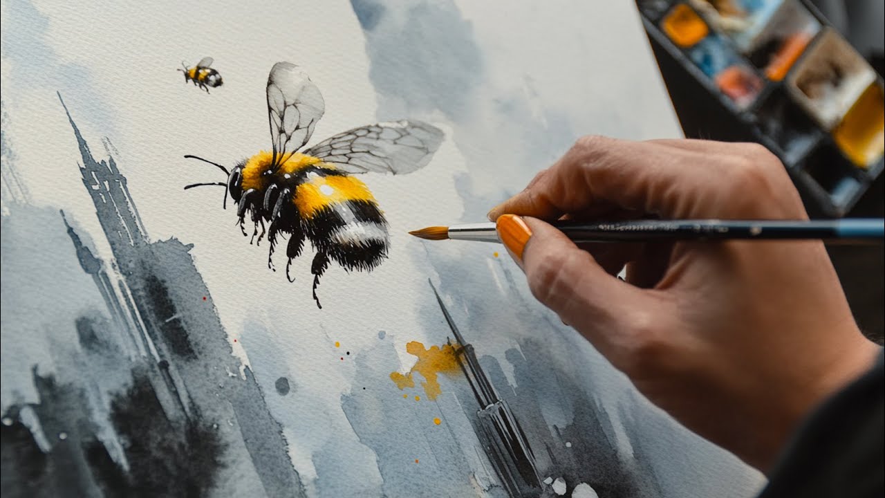 How to paint a Bumble Bee and Why we need them, with artist Jane ...