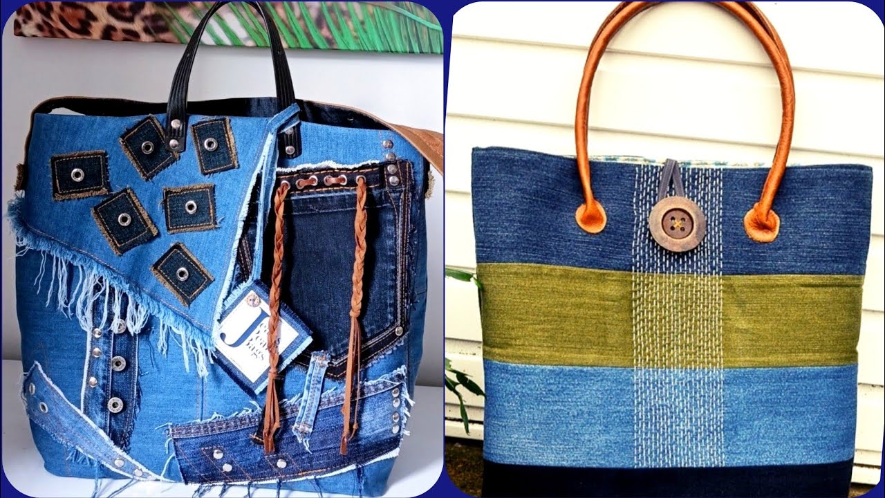 very gorgeous Denims upcycling totebags ideas 👜 - YouTube