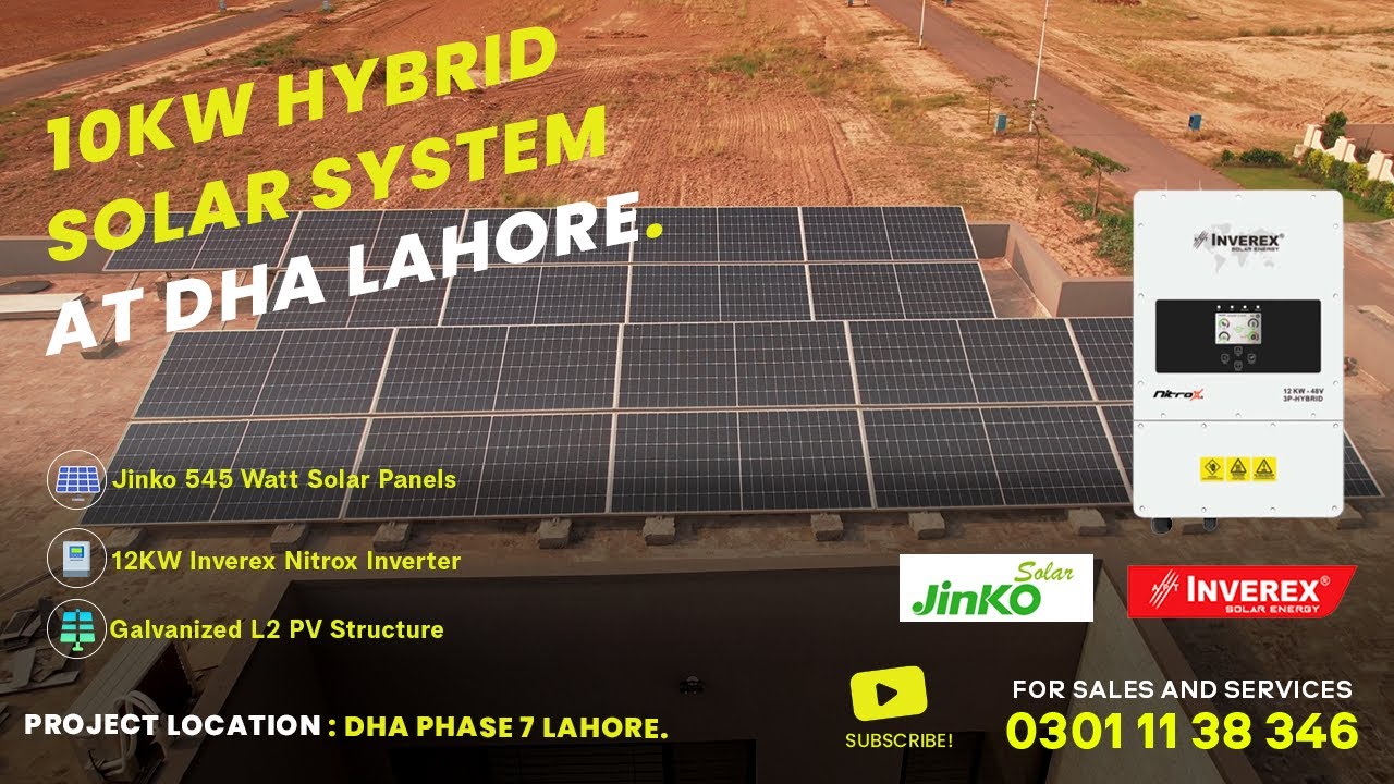 10KW Hybrid Solar System with 12KW Inverex Nitrox Inverter | Jinko ...