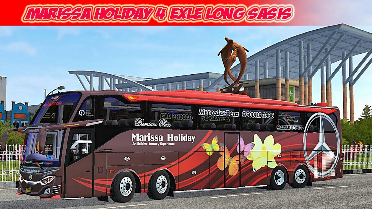 SHARE LIVERY MARISSA HOLIDAY BUS JB3 SHD 4 EXLE LONG SASIS - YouTube