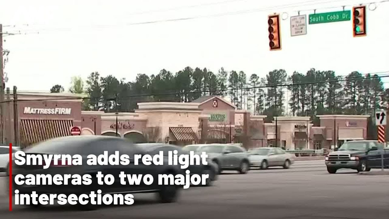 Smyrna adds red light cameras to two major intersections - YouTube