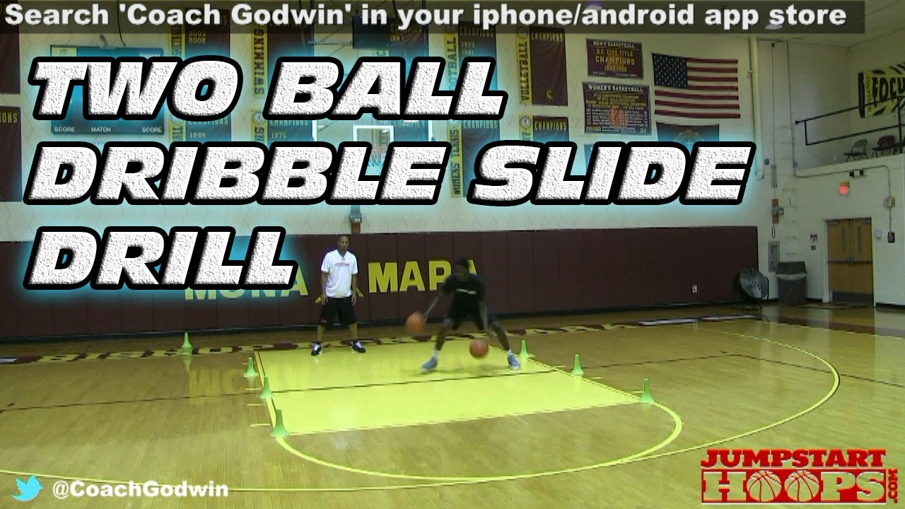 TWO BALL DRIBBLE SLIDE DRILL - COACH GODWIN EP: 80 - YouTube