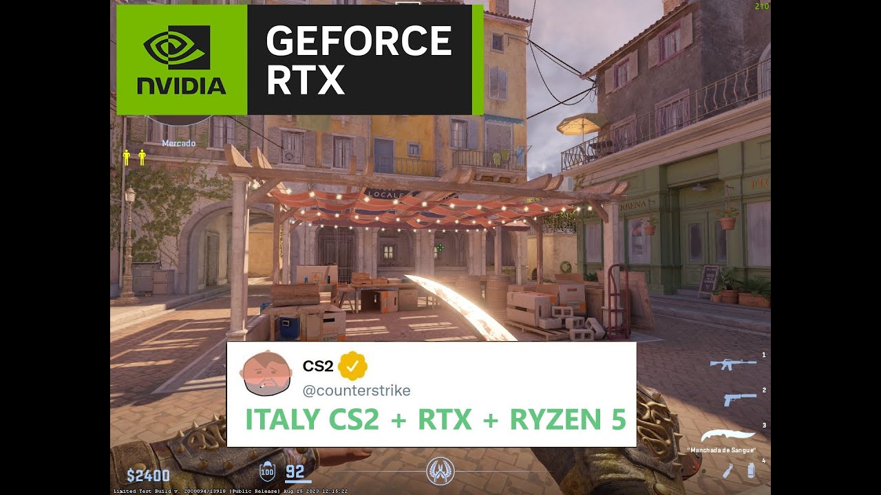 Italy map details Counter strike 2 Ryzen 5 AND RTX cs2 - YouTube