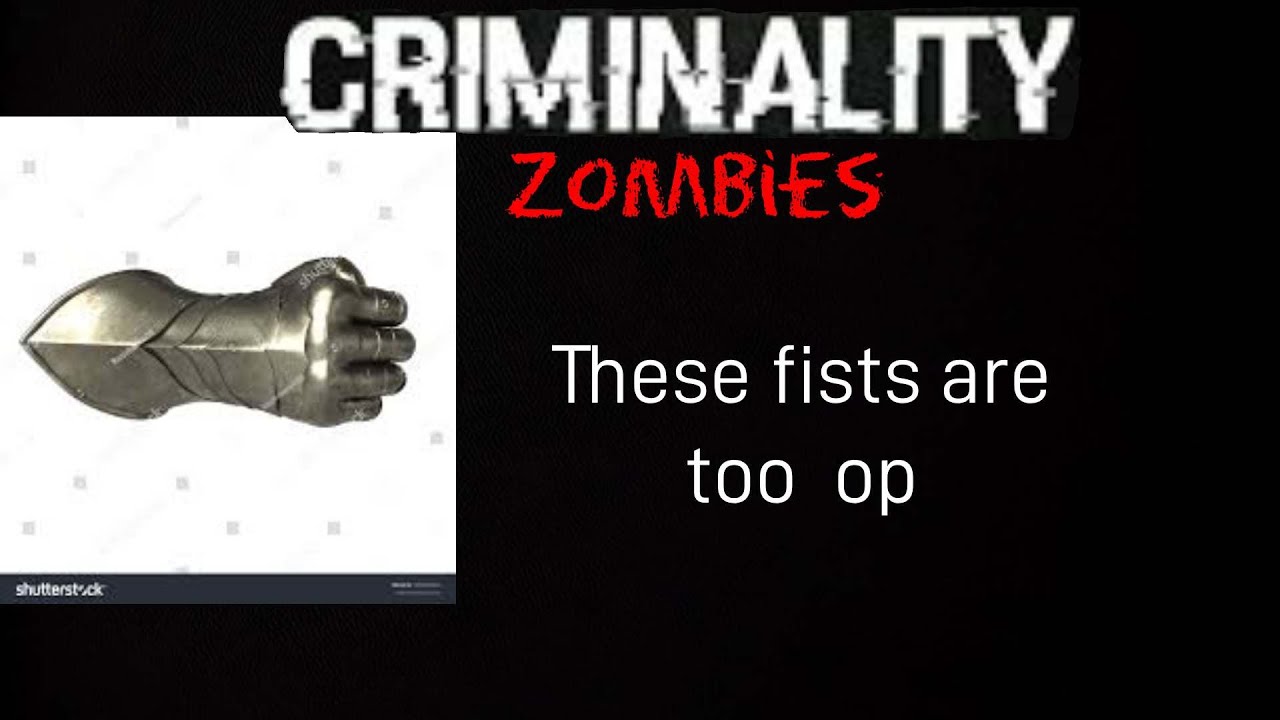 Roblox Criminality Zombies | Using X-Fists for the first time - YouTube