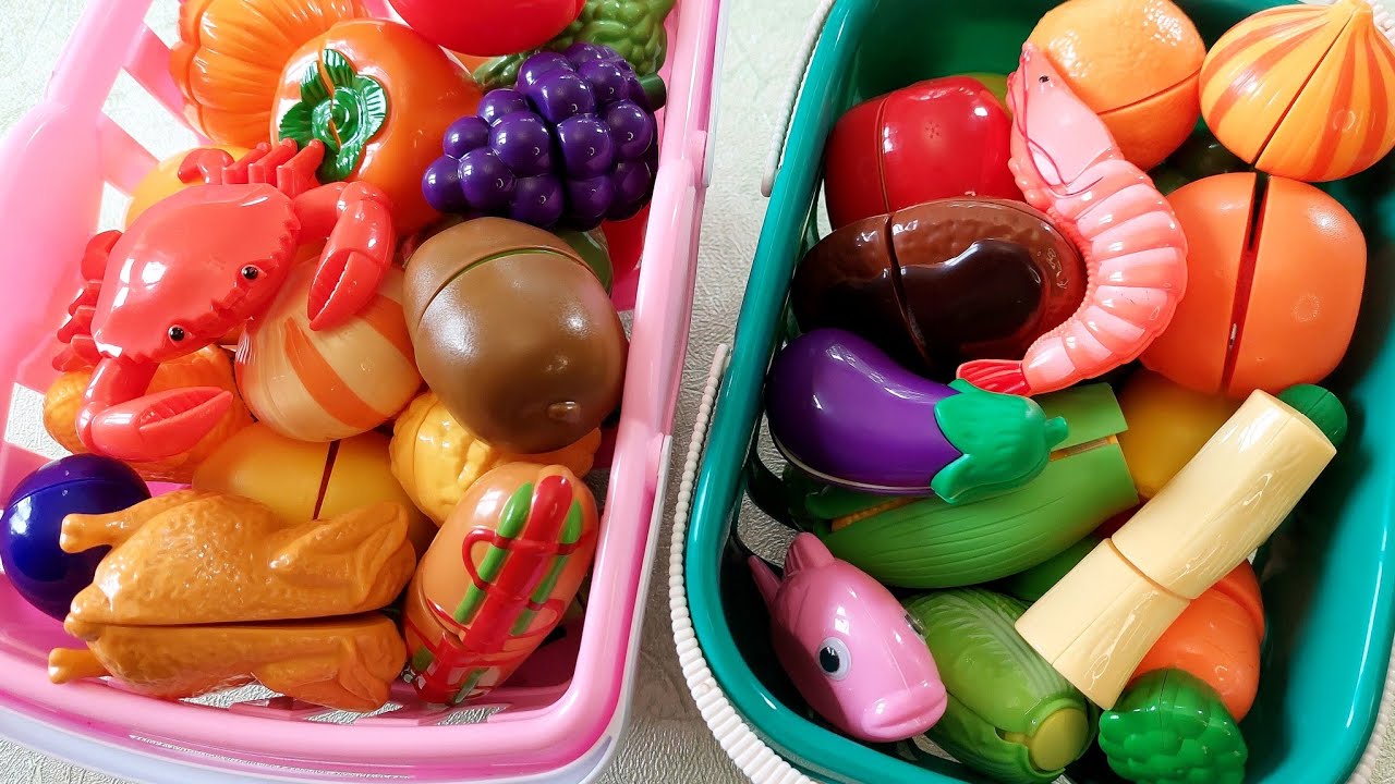 Cutting and Divide Fruit and Vegetable / #asmrsounds - YouTube