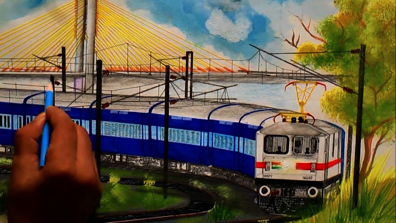 Prerna Express curving out of Nagpur - Drawing - YouTube