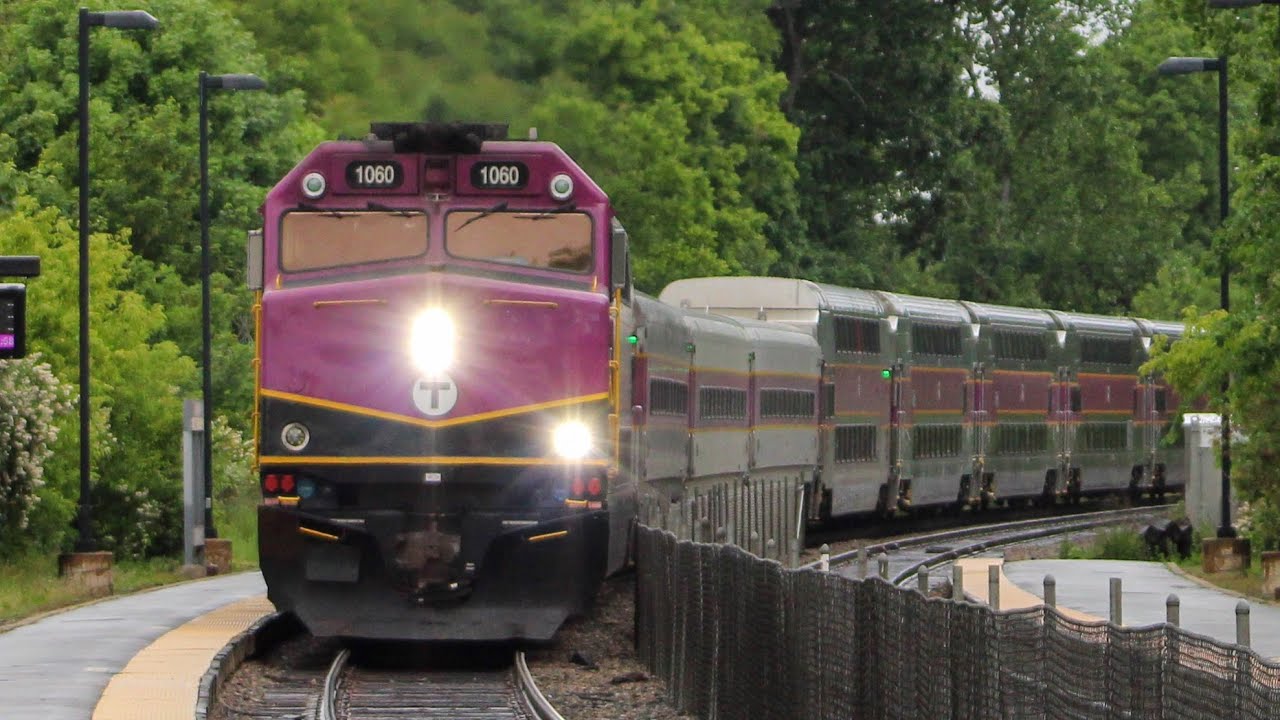 Long MBTA Commuter Rail Trains - YouTube