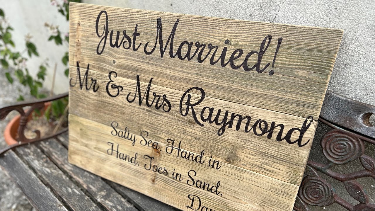 How to make a wedding sign.. - YouTube