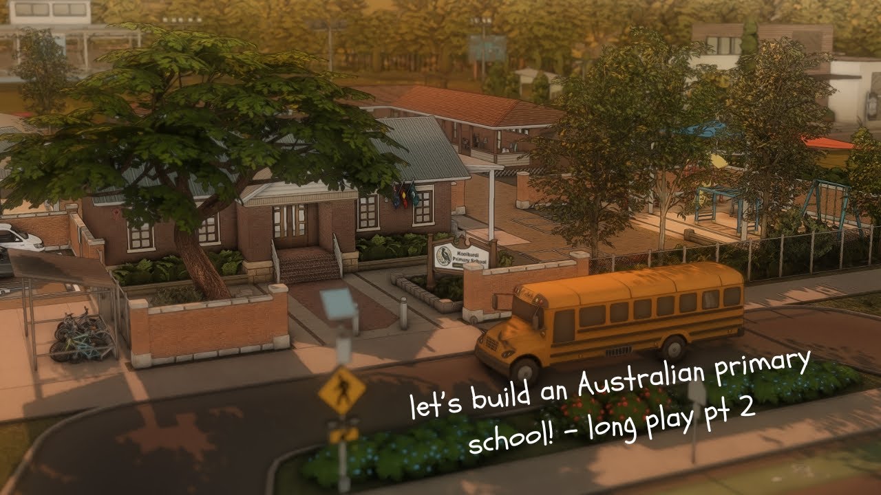 Building an Australian Primary School Part 2 | Sims 4 - Longplay and ...