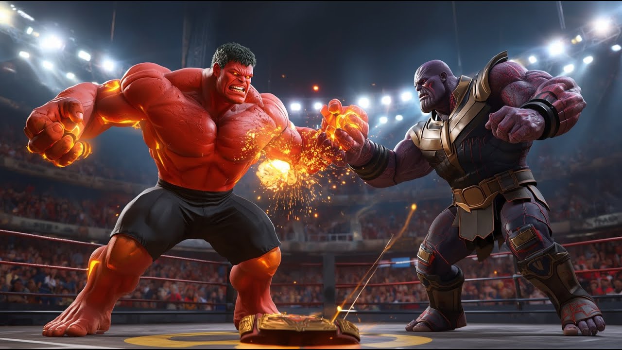 Hulk vs Thanos: Red Hulk Transformation & Brutal Ring Fight! #hulk # ...