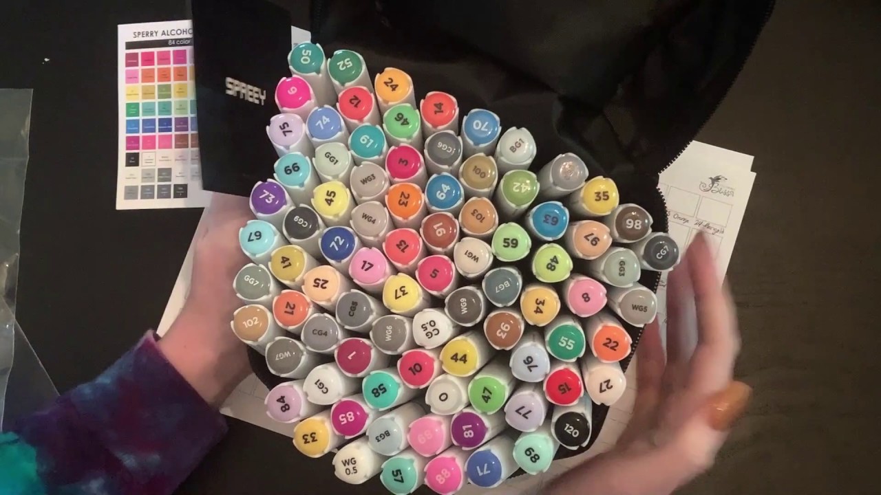 Spreey 84 Alcohol Markers Review and Demonstration - YouTube