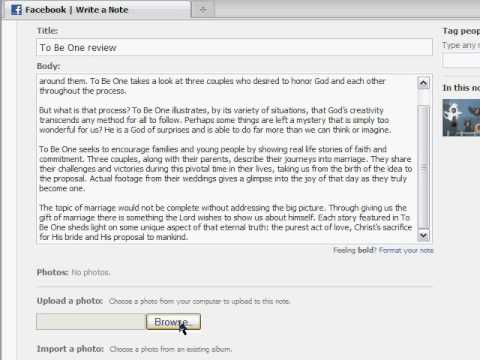 Write a note on facebook - YouTube