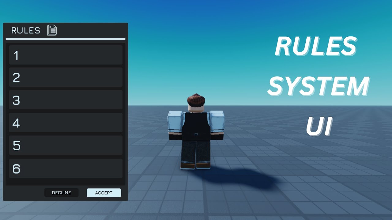 RULES SYSTEM UI | Roblox Studio | Scripted - YouTube