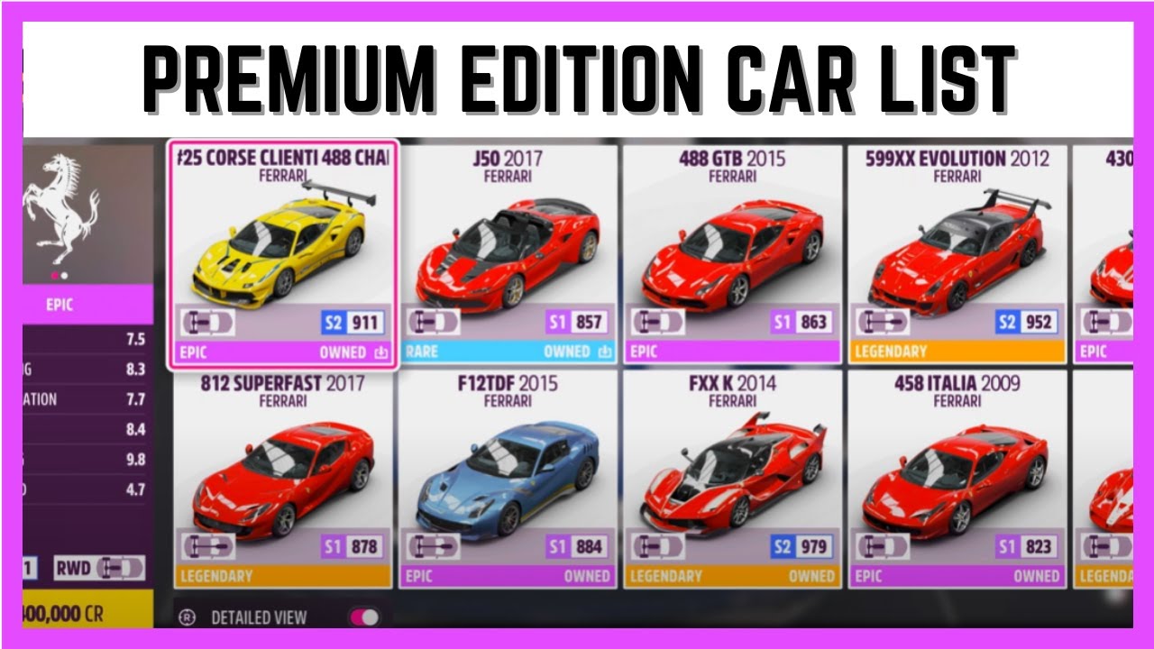 Forza Horizon 5 - PREMIUM EDITION | All cars VIP & Car pass - YouTube