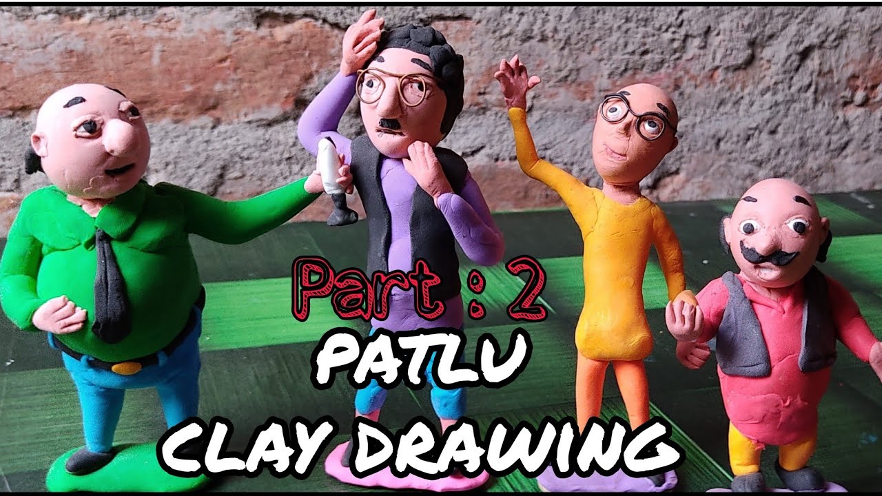 Motu patlu | Motu patlu clay making | patlu drawing clay making | How ...