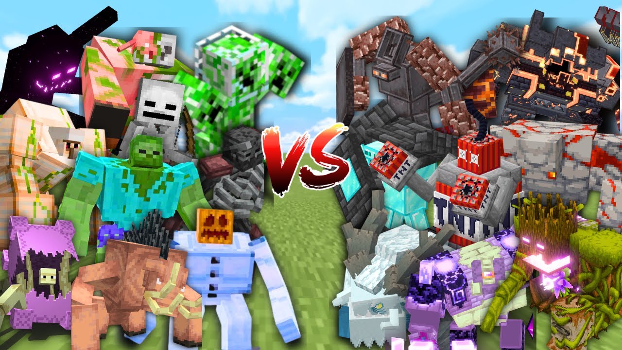 MUTANT BOSSES vs GOLEM BOSSES in Minecraft Mob Battle - YouTube